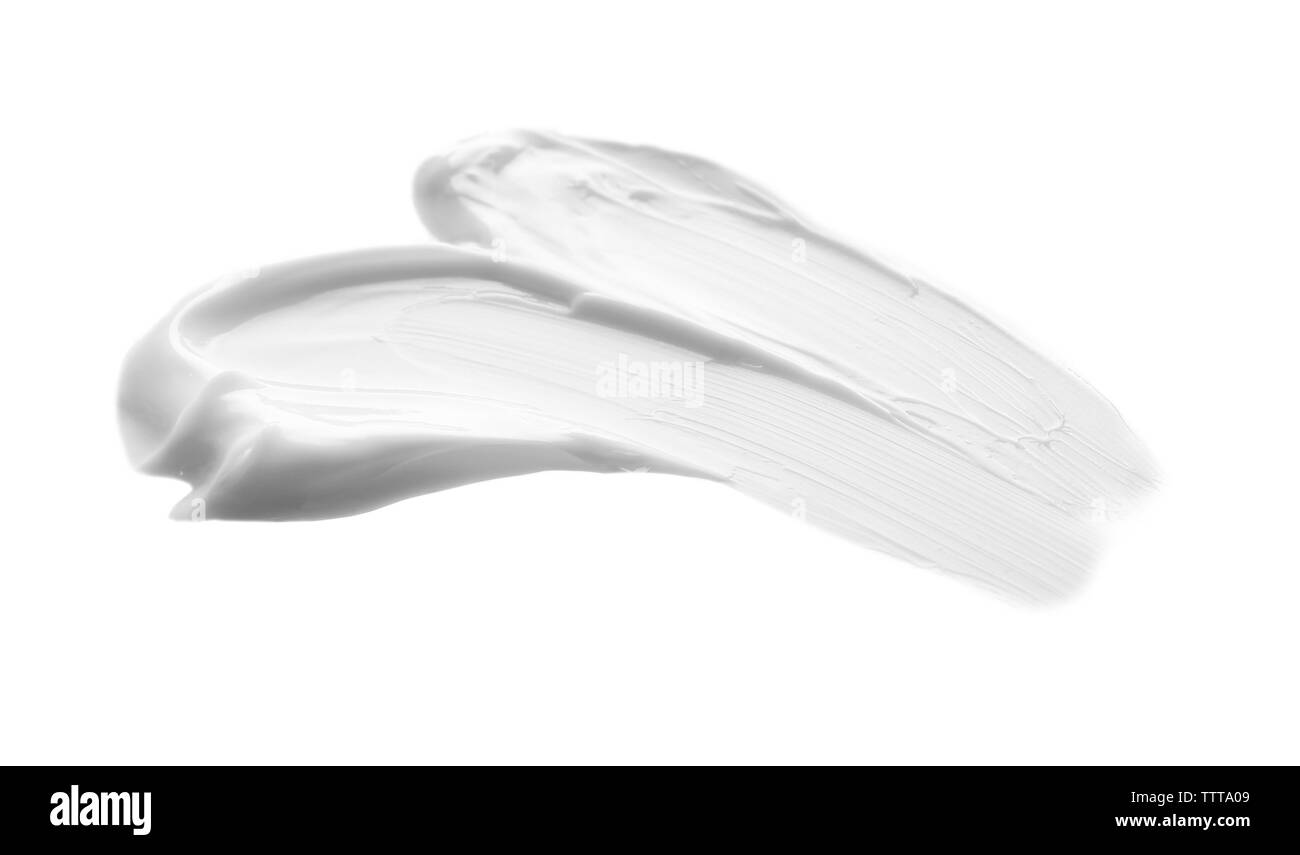 Facial cream sample isolated on white Stock Photo - Alamy