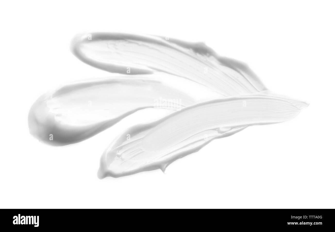 Facial cream sample isolated on white Stock Photo - Alamy