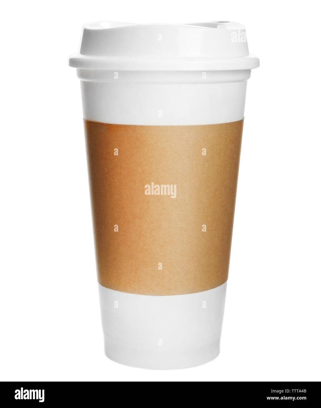 Coffee-to-go. Paper cup of coffee isolated on white Stock Photo - Alamy