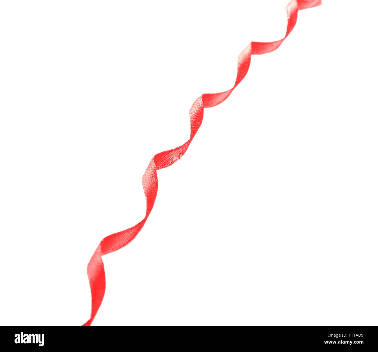 Red ribbon on white background Stock Photo - Alamy
