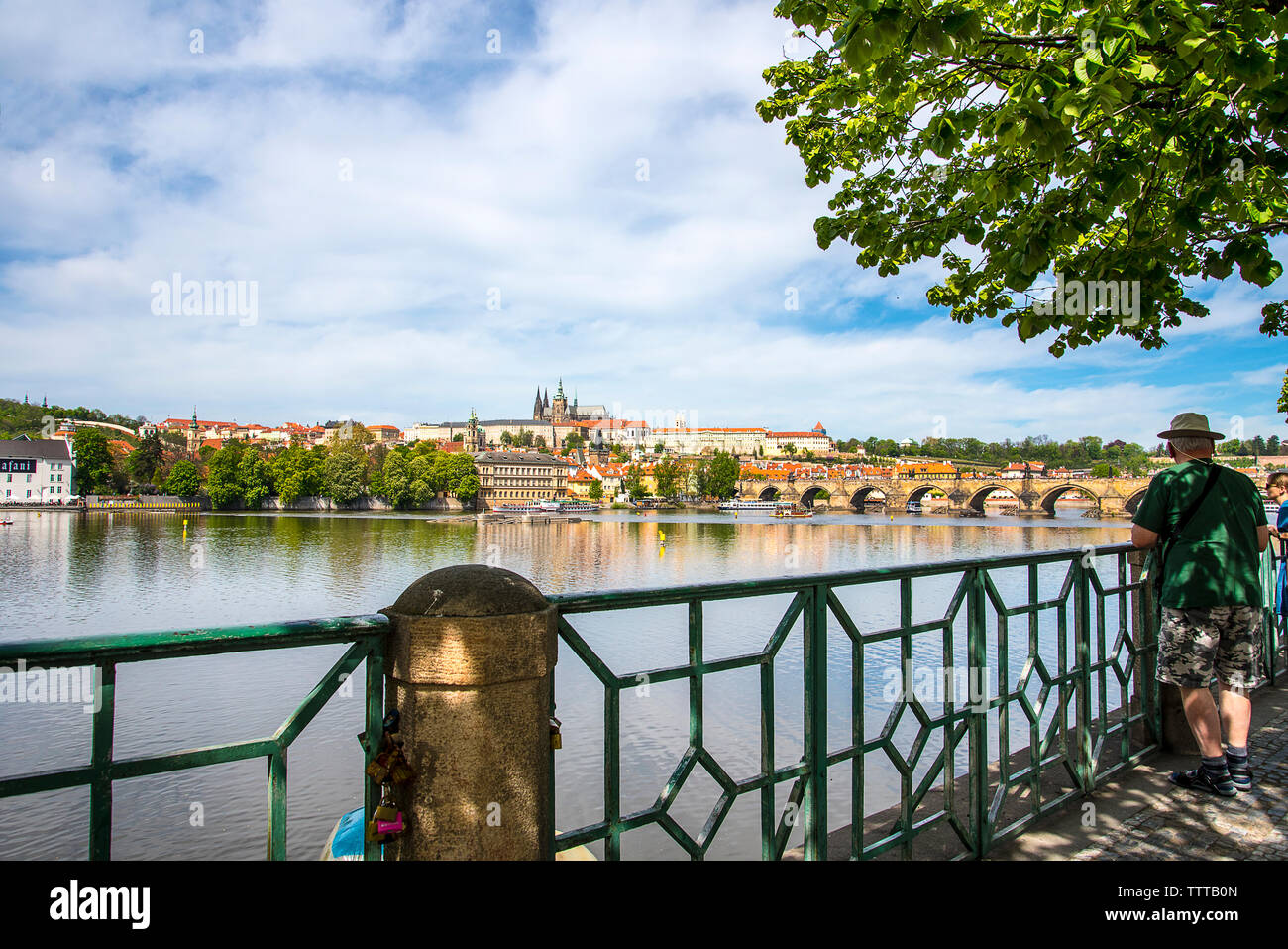 The River Vltava running through Prague the Capital of the Czech ...