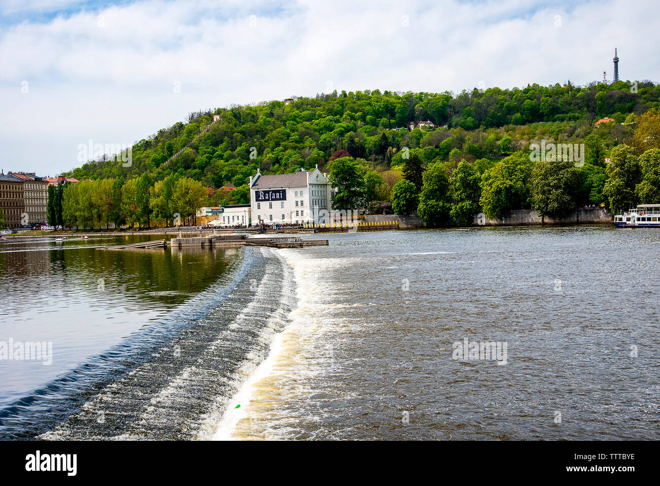 The River Vltava running through Prague the Capital of the Czech ...