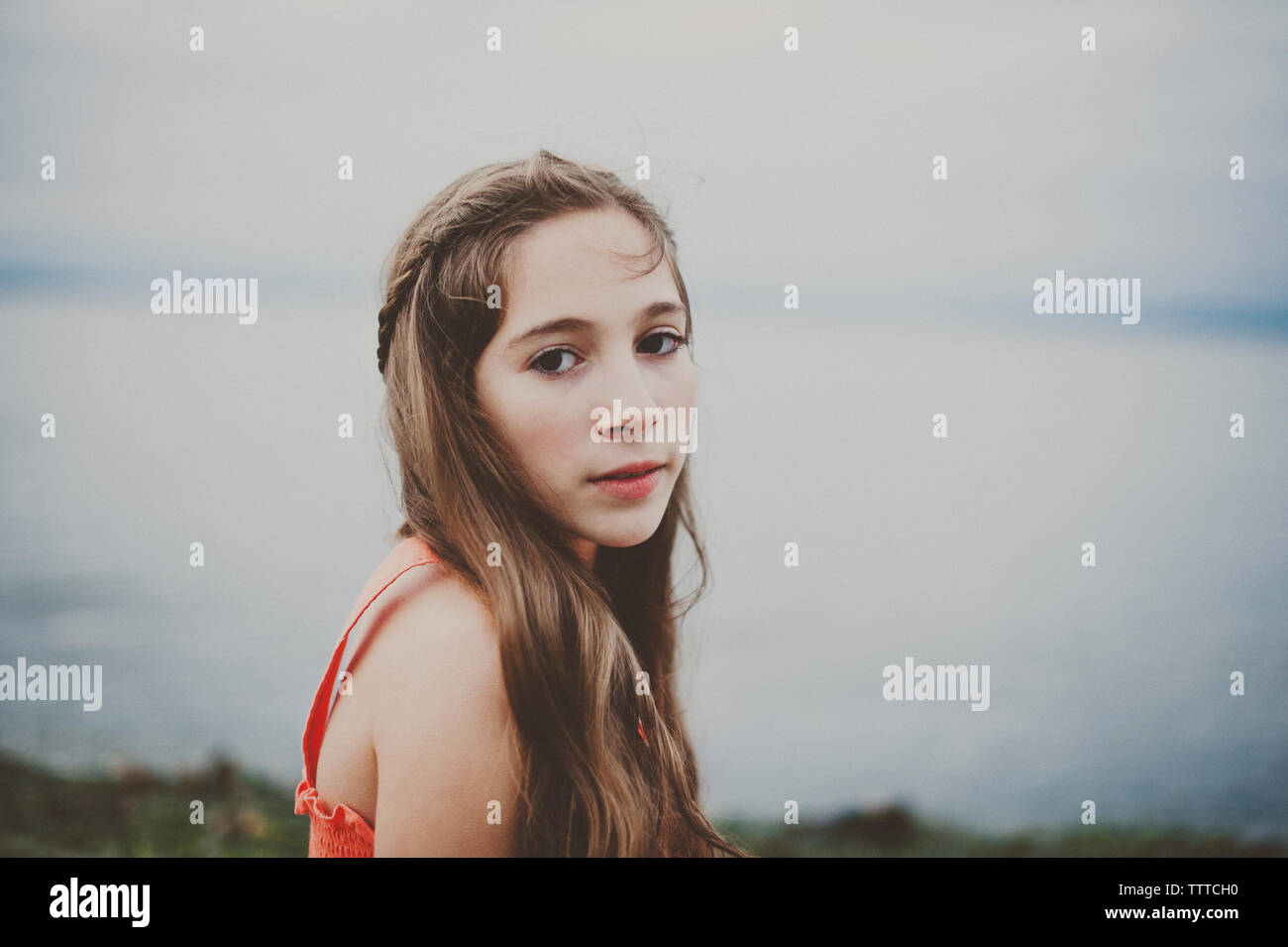 Side view portrait cute girl hi-res stock photography and images - Alamy
