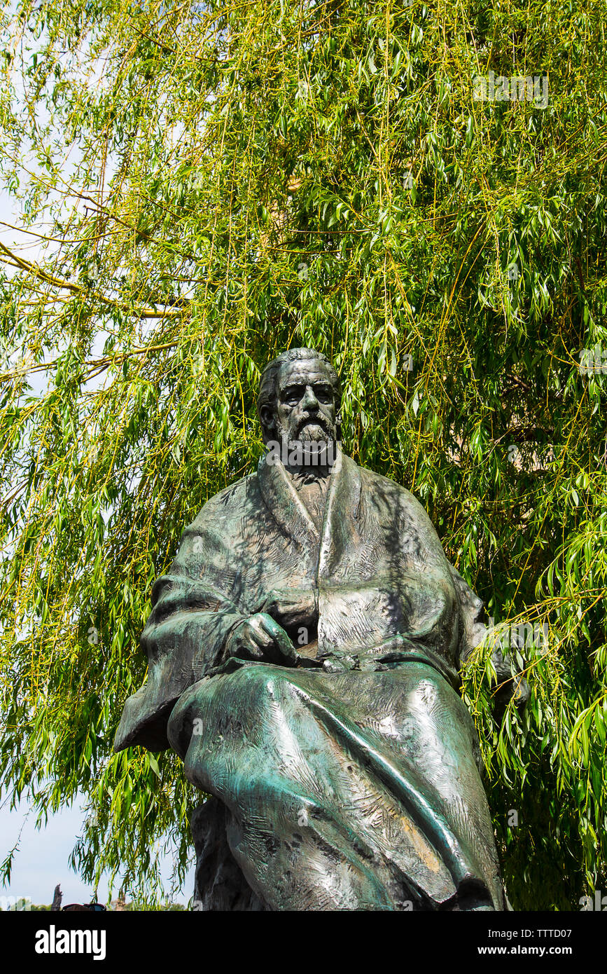 The Statue of Czech Composer Bedrich Smetana by his beloved River ...