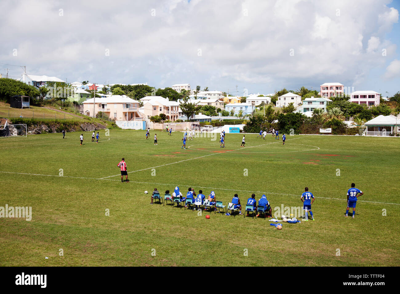 BERMUDA, South Hampton. South Hampton Rangers playing a game at the ...