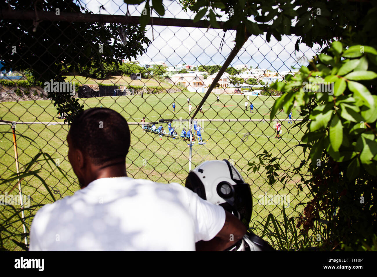 BERMUDA, South Hampton. South Hampton Rangers playing a game at the ...