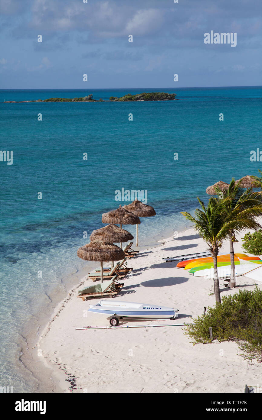 EXUMA, Bahamas. Private beach at the Fowl Cay Resort Stock Photo - Alamy