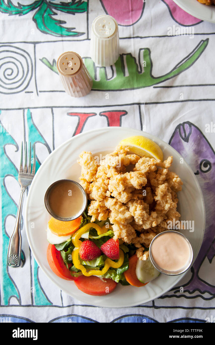 EXUMA, Bahamas. Conch Fritters at the Staniel Cay Yacht Club in Staniel ...