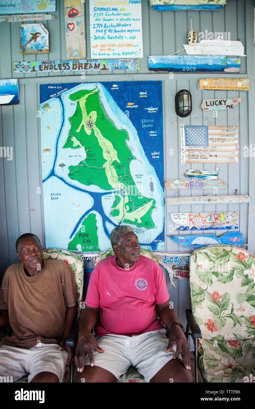 EXUMA, Bahamas. The Compass Cay Marina Stock Photo - Alamy