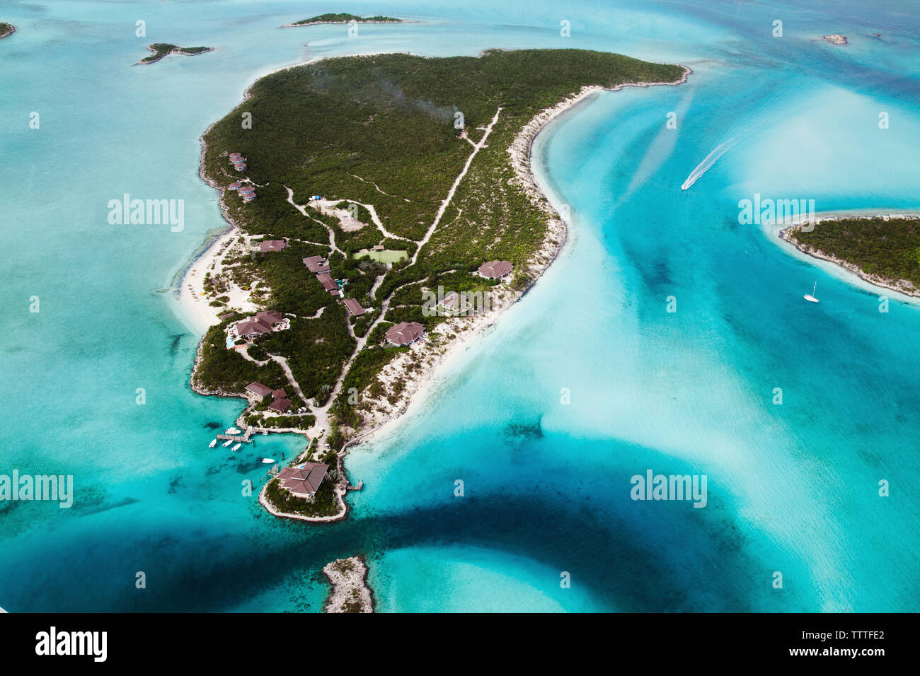 Aerial view exuma islands bahamas hi-res stock photography and images ...