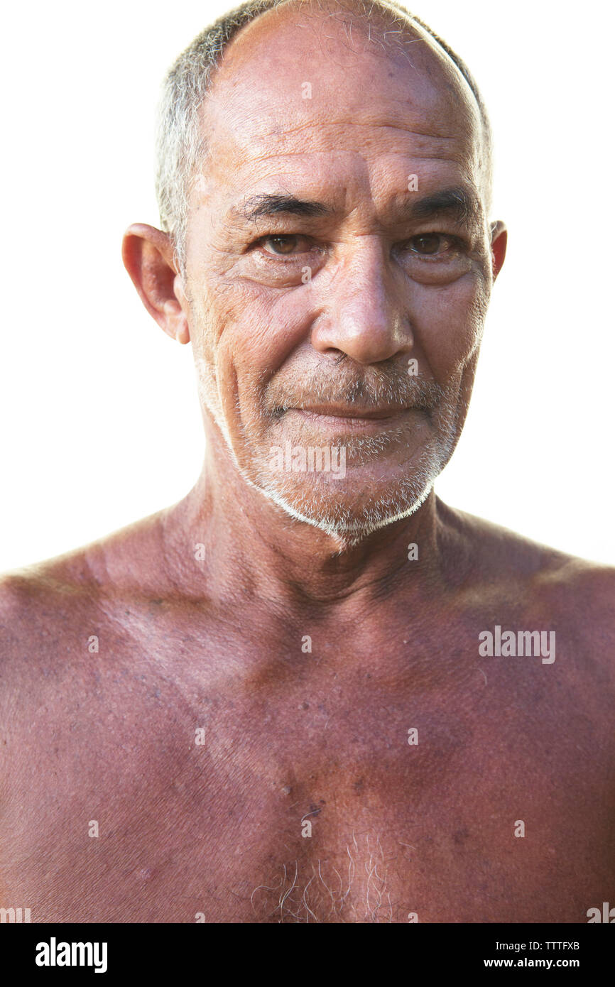FRENCH POLYNESIA, Tahaa Island. Portrait of local man on Tahaa Island ...