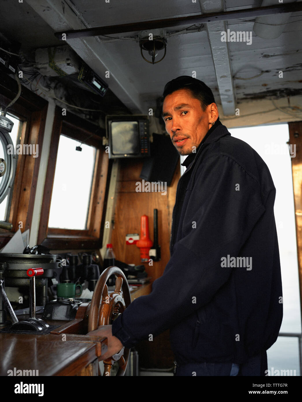 Captain riding boat hi-res stock photography and images - Alamy