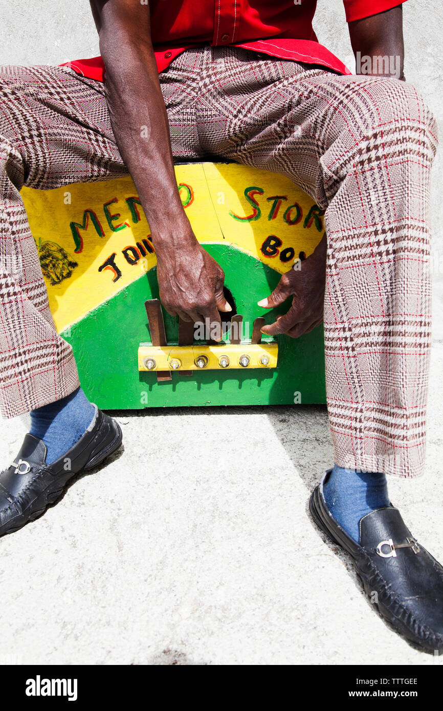 JAMAICA, Port Antonio. Derrick "Johnny" Henry of the Mento band, The ...