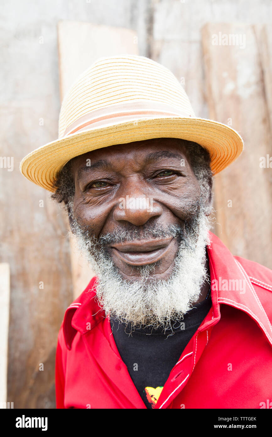 JAMAICA, Port Antonio. Derrick "Johnny" Henry of the Mento band, The ...