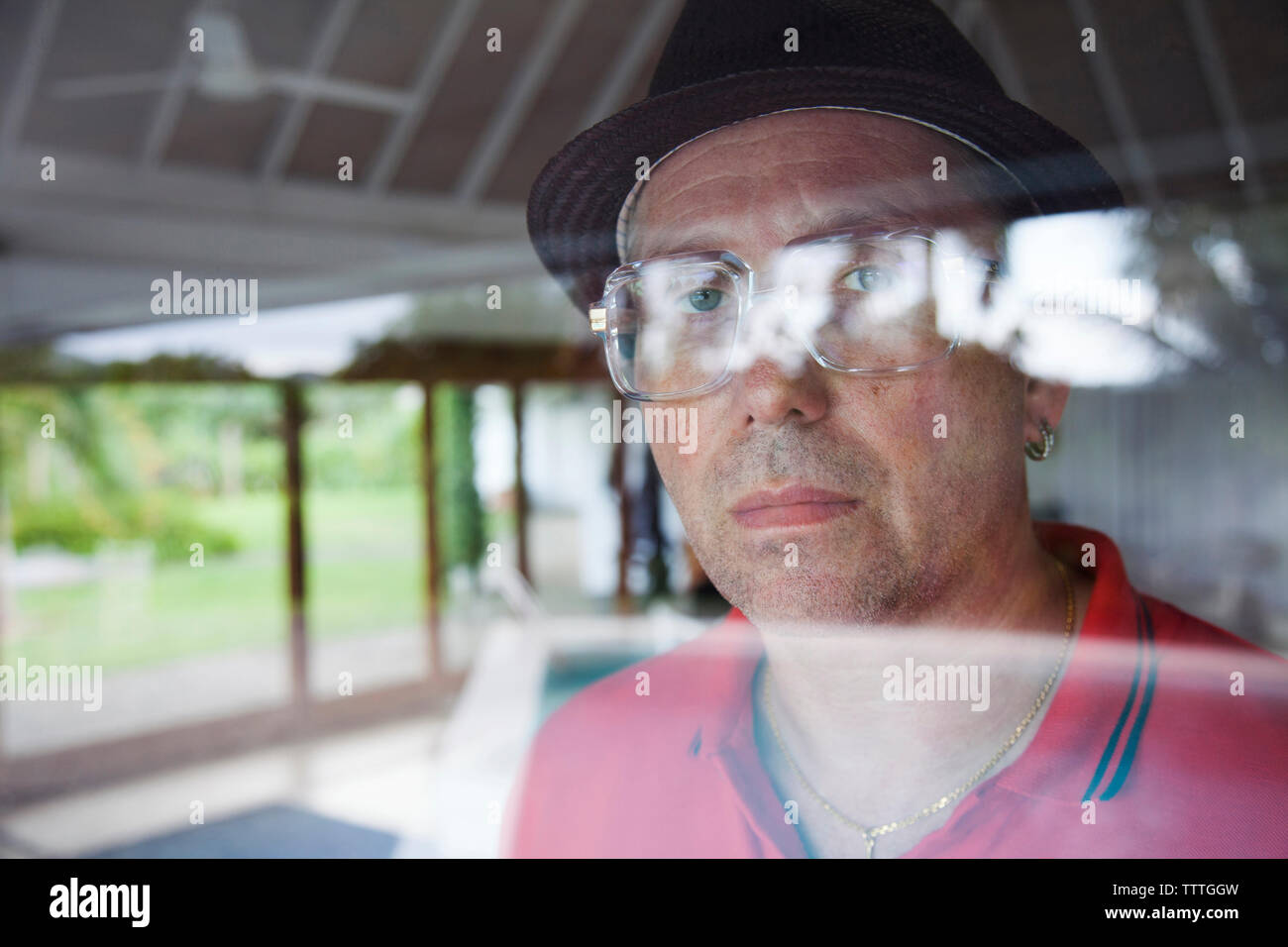 JAMAICA, Port Antonio. Portrait of Jon Baker, owner of the Geejam hotel ...