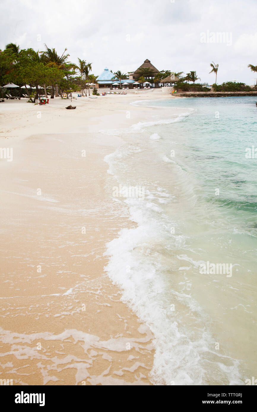 JAMAICA, Oracabessa. Goldeneye hotel and Resort. View of the beach ...