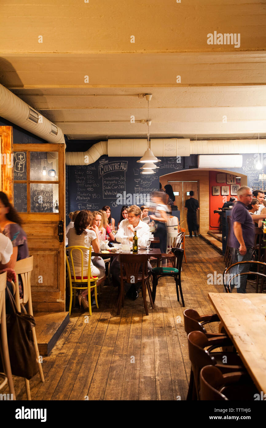 RUSSIA, Moscow. Interior of Delicatessen Restaurant Stock Photo - Alamy