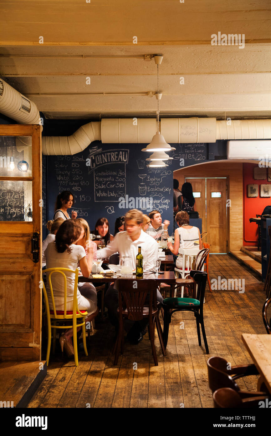 RUSSIA, Moscow. Interior of Delicatessen Restaurant Stock Photo - Alamy
