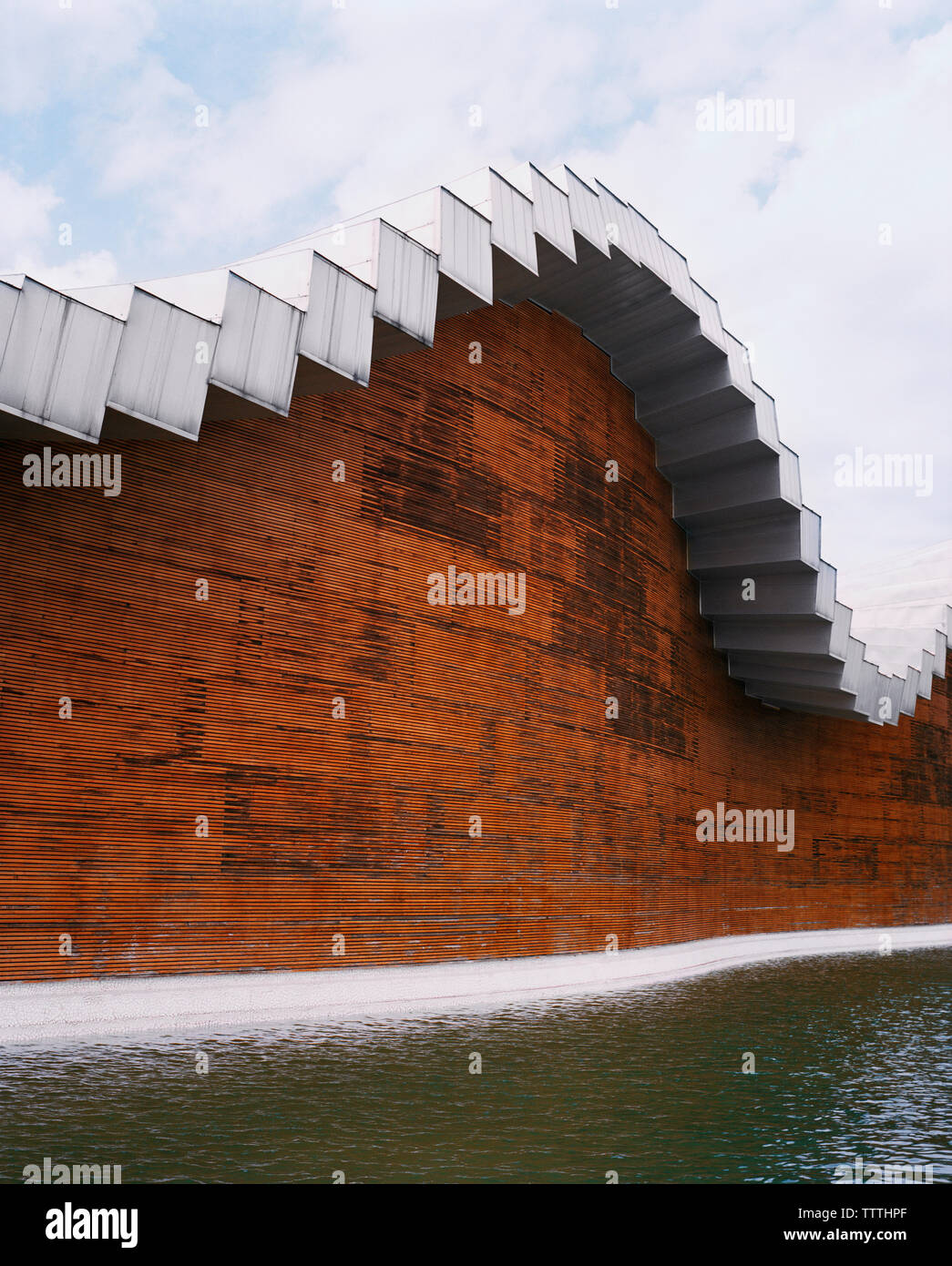 SPAIN, La Rioja, exterior of the Ysios Winery designed by Santiago ...