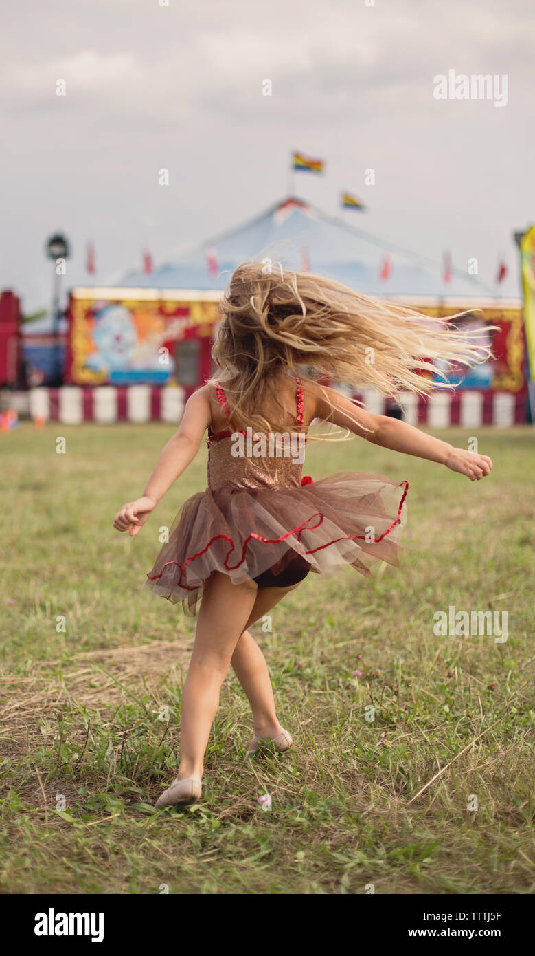 Little girl with big circus dreams Stock Photo - Alamy