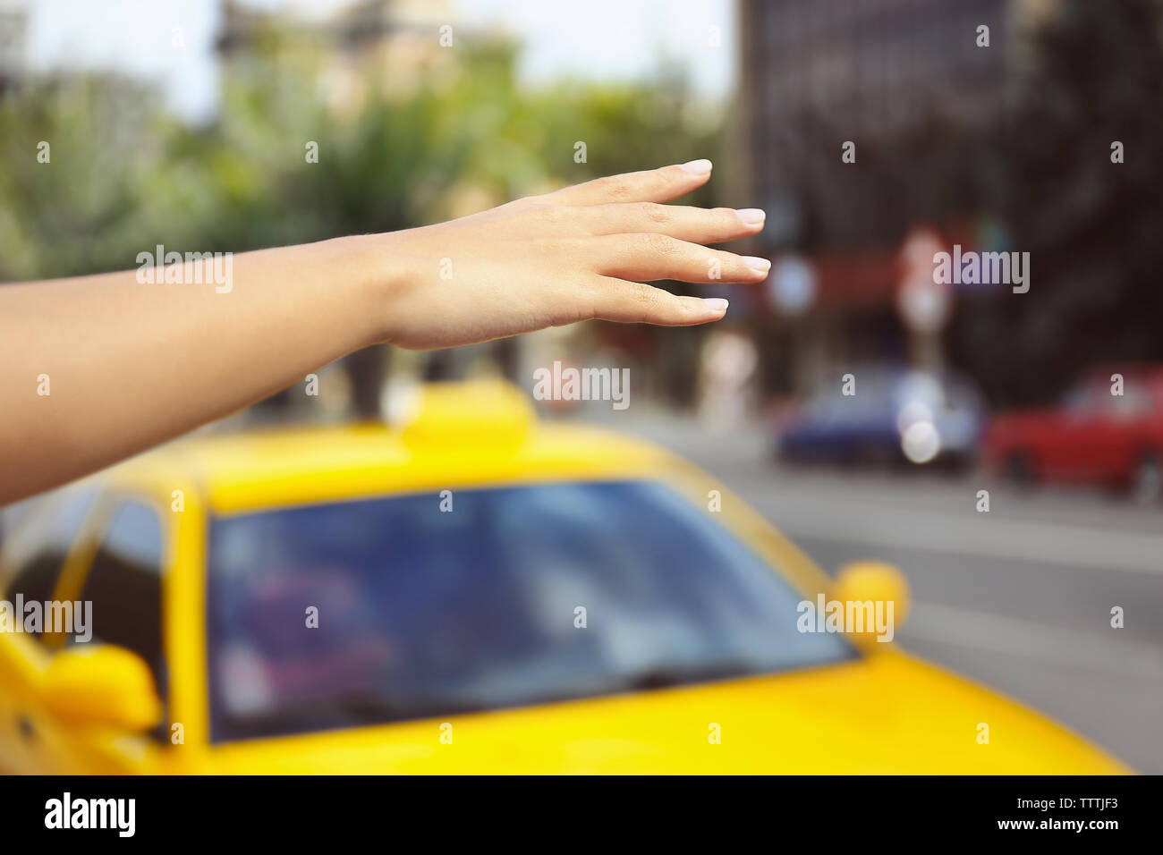 Stopping taxi hi-res stock photography and images - Alamy