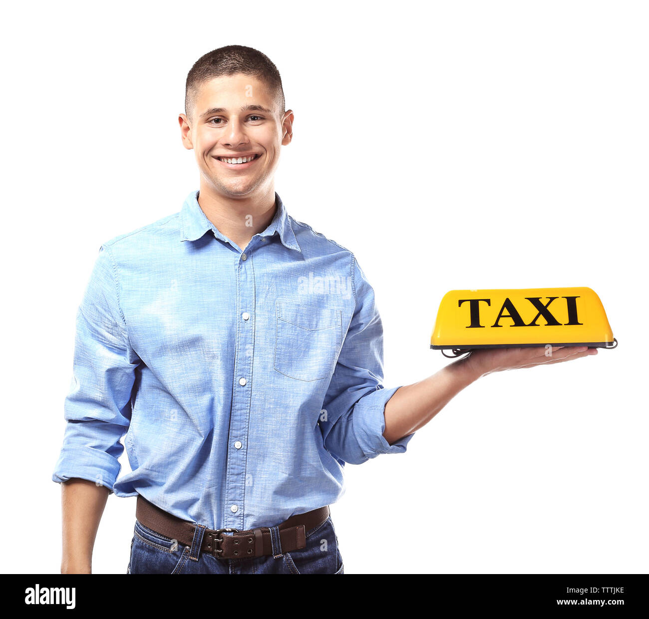 Man holding taxi hi-res stock photography and images - Alamy