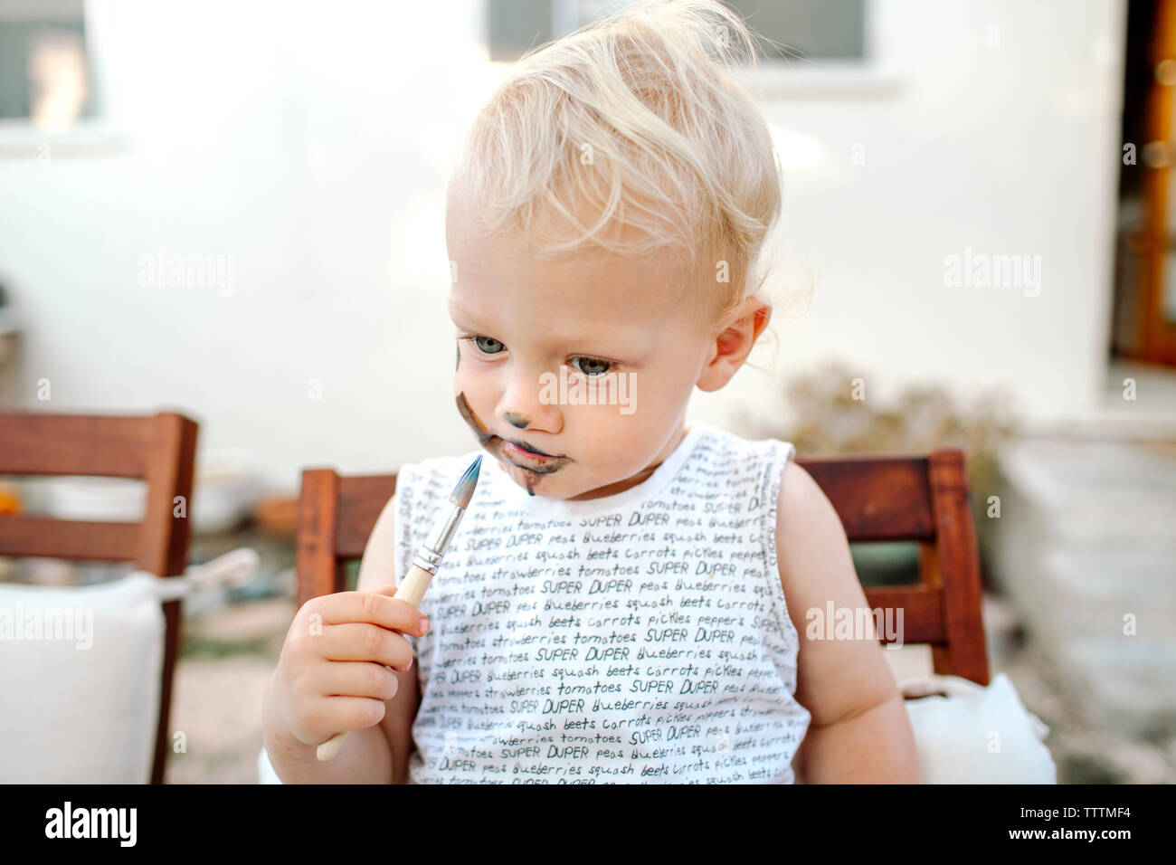 Boy with messy hair hi-res stock photography and images - Alamy