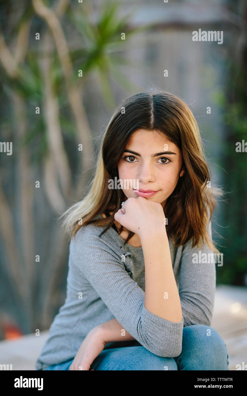 Confident adolescent girl hi-res stock photography and images - Alamy