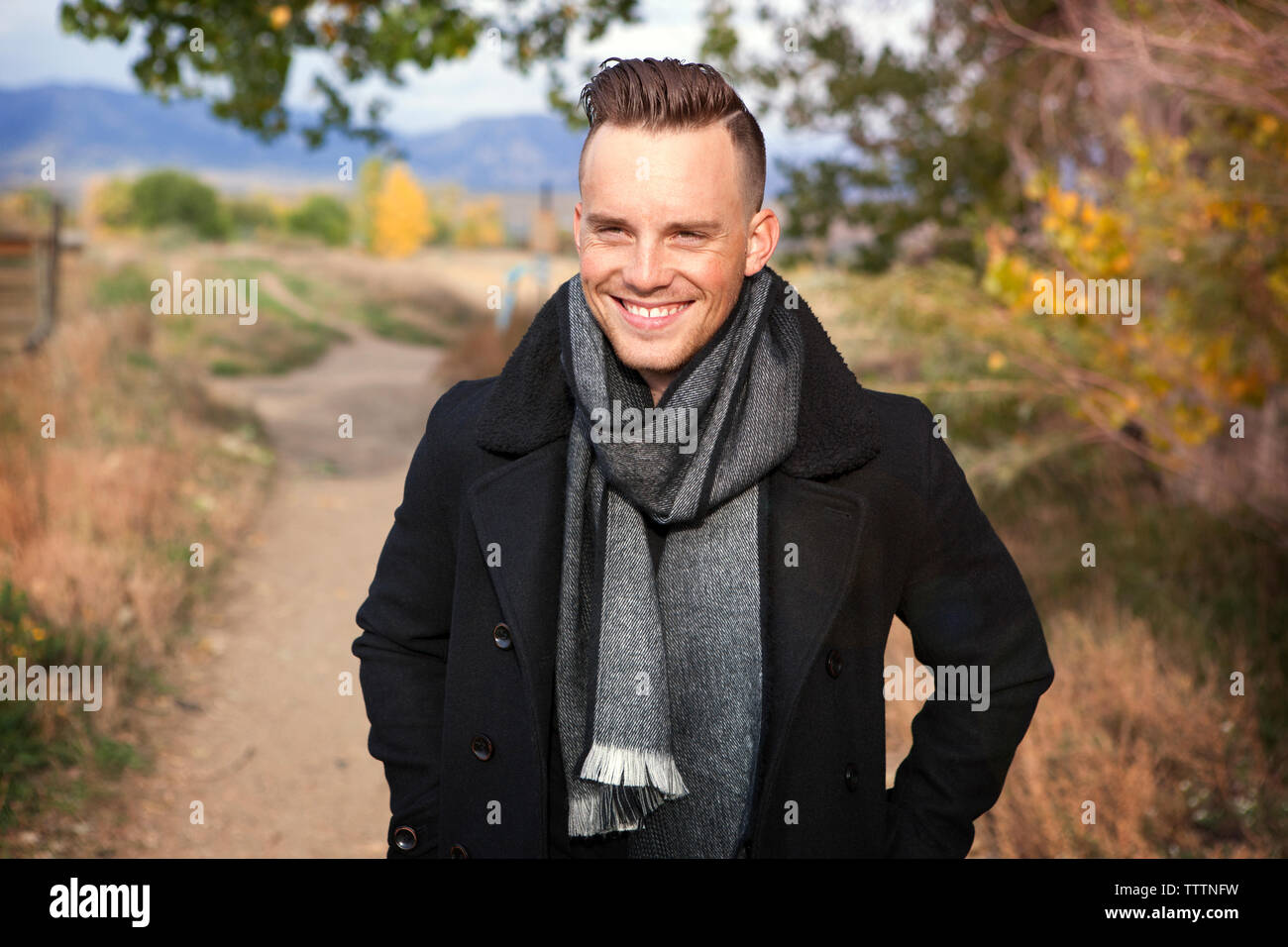 Young man walking up on hi-res stock photography and images - Alamy