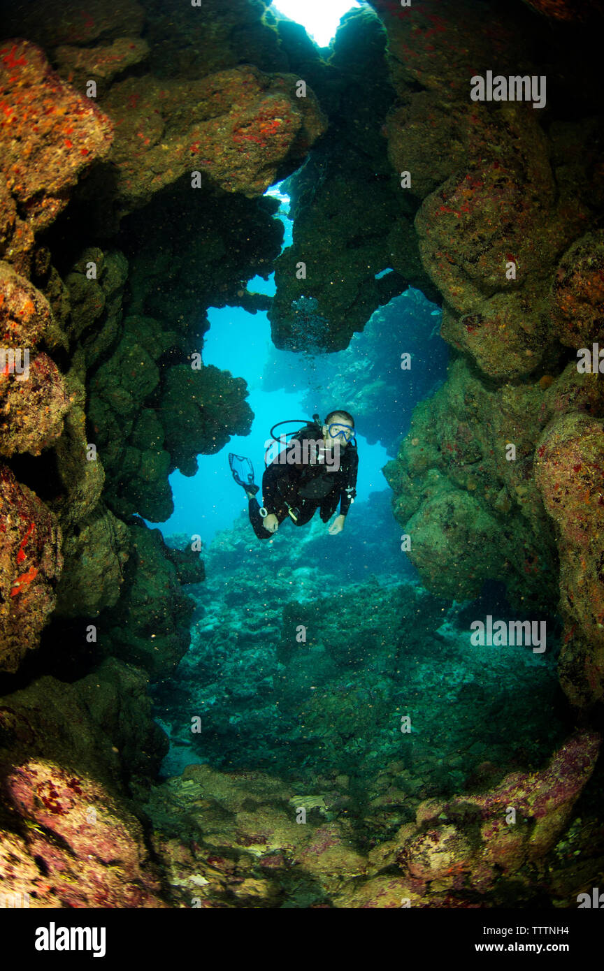 Scuba diving at coral reef hi-res stock photography and images - Alamy