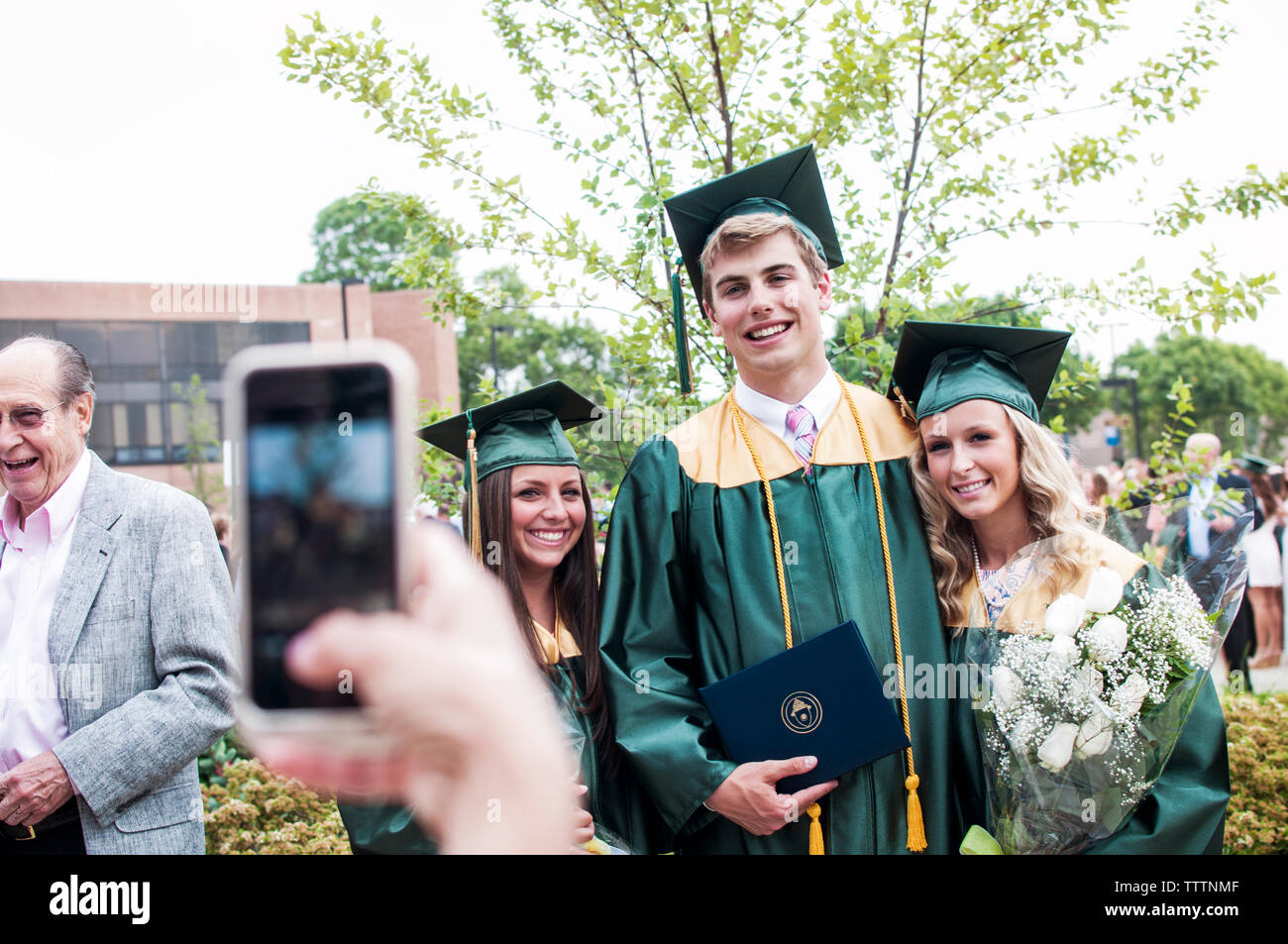 Students at graduation ceremony hi-res stock photography and images - Alamy