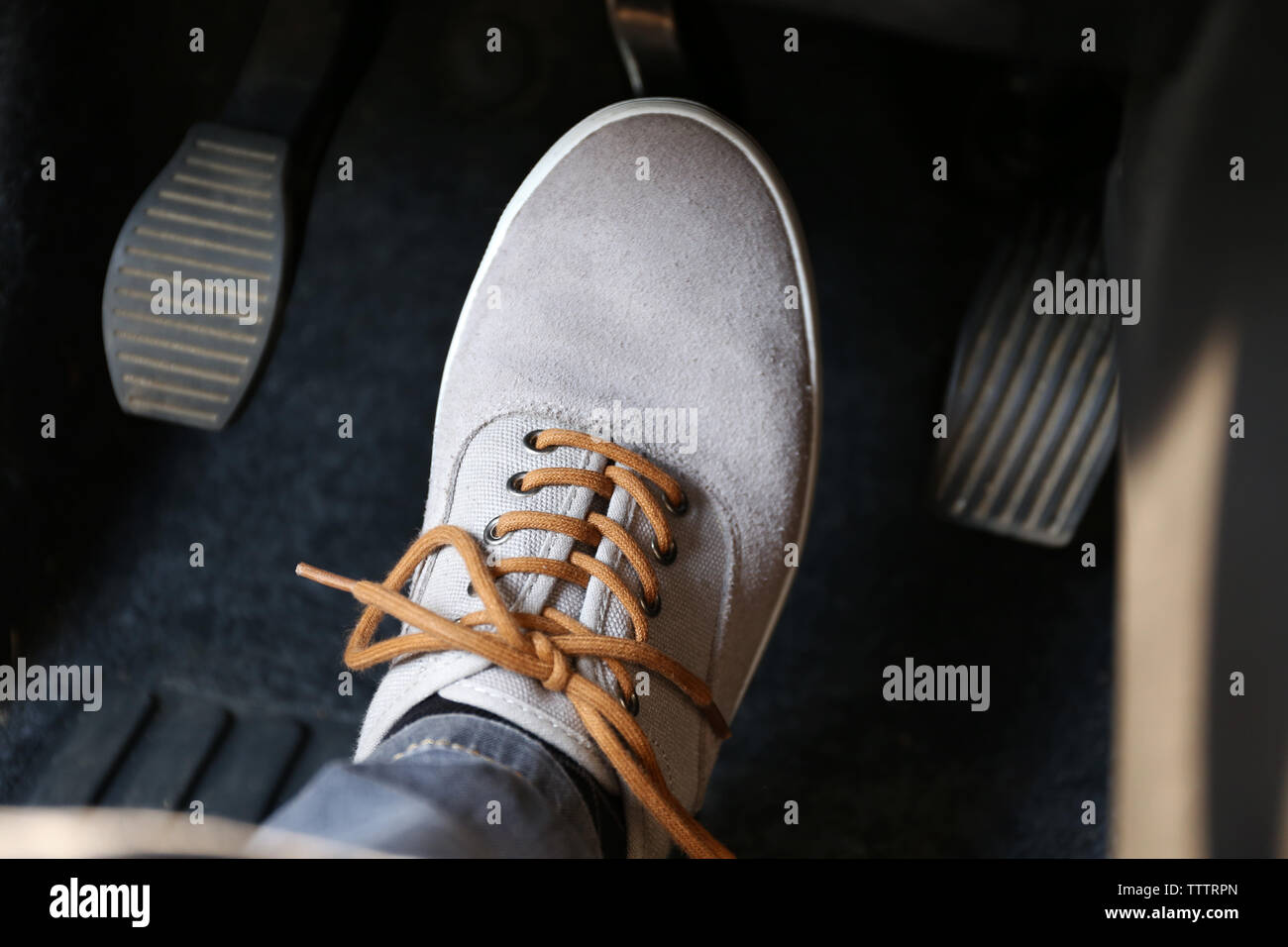 Car pedal foot hi-res stock photography and images - Alamy