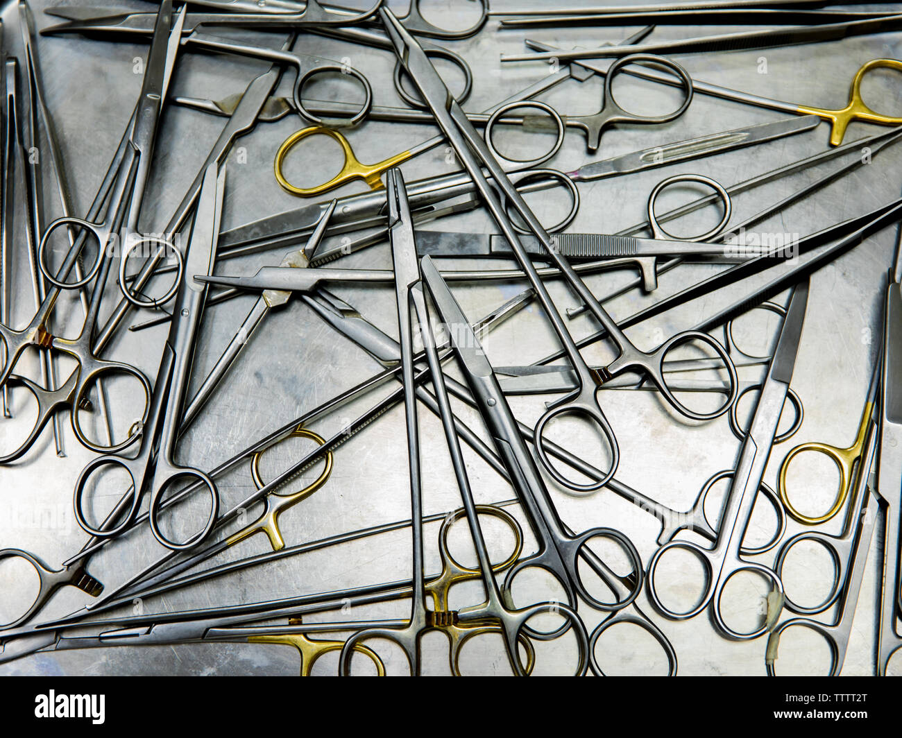 Surgical instruments black and white close-up Stock Photo - Alamy