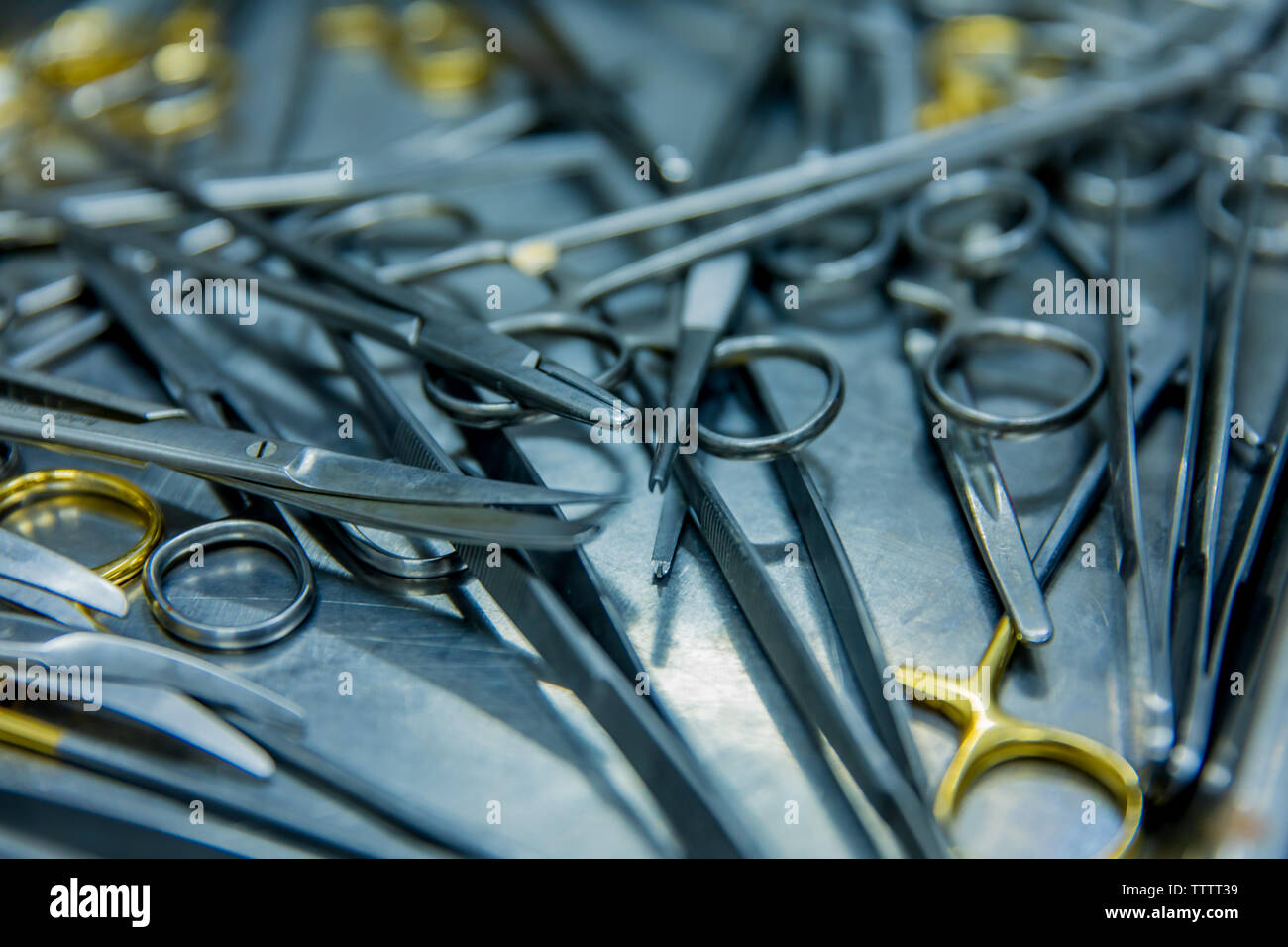 Surgical instruments black and white close-up Stock Photo - Alamy