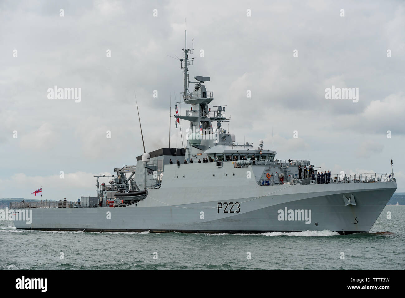 The new Royal Navy offshore patrol vessel HMS Medway (P223) arriving on ...