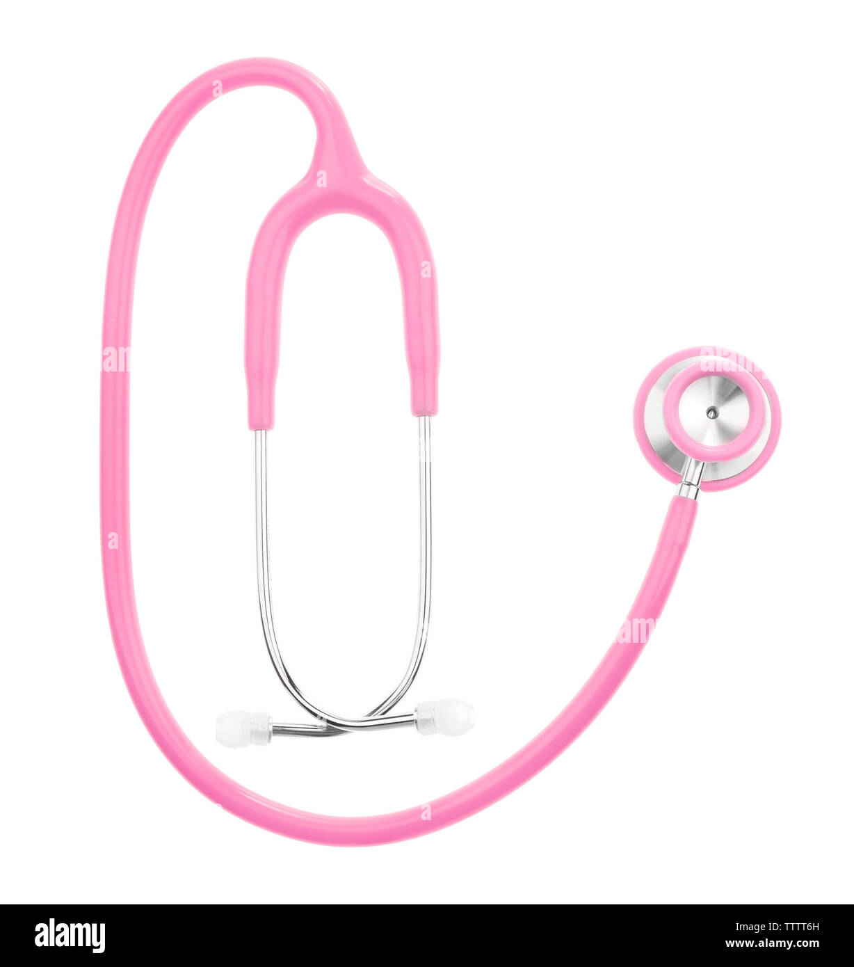 Pink stethoscope isolated on white Stock Photo - Alamy