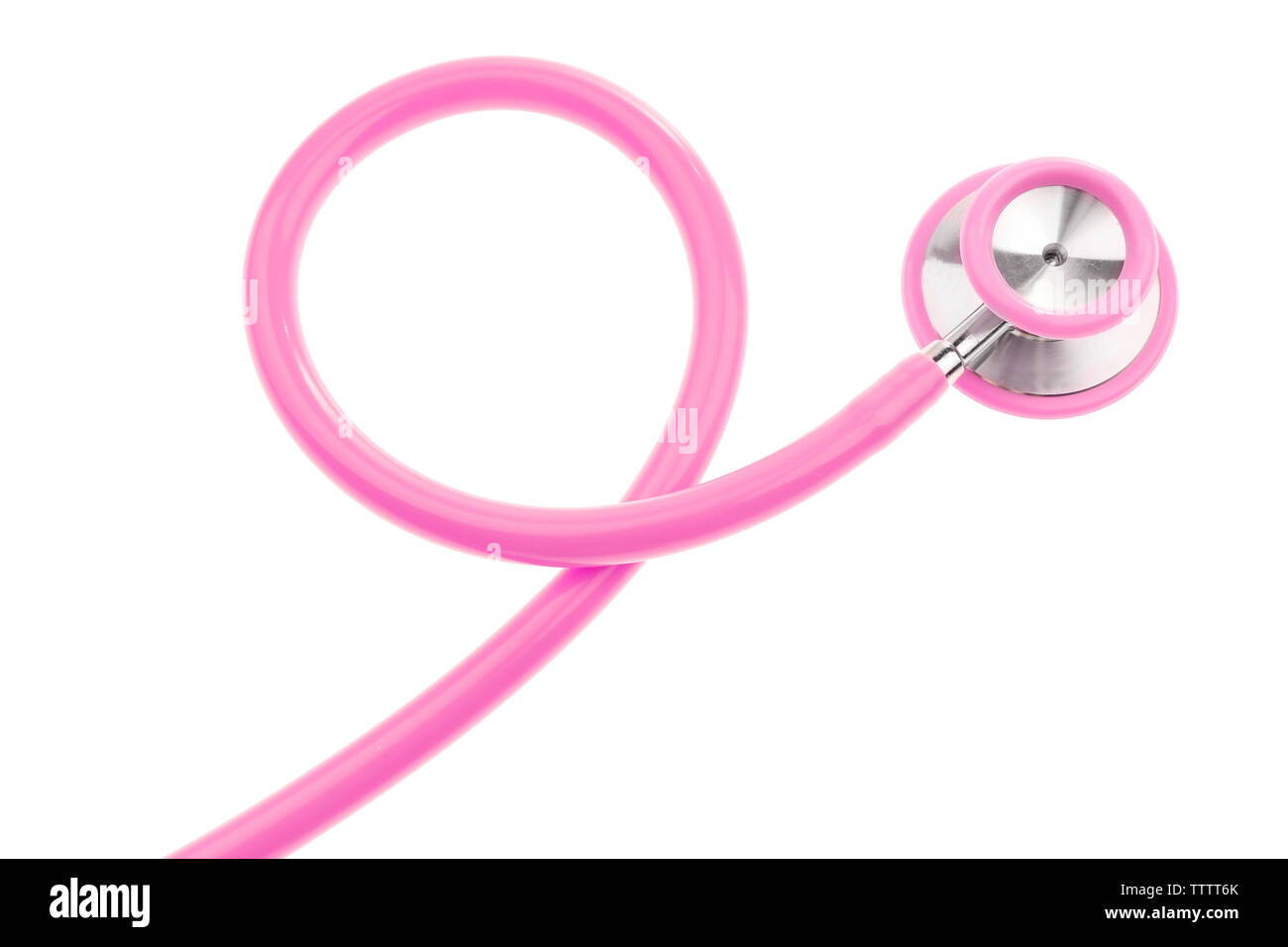 Pink stethoscope isolated on white Stock Photo - Alamy