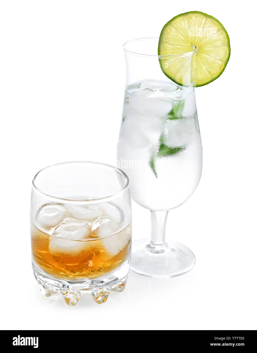 Glasses different alcoholic drinks Cut Out Stock Images & Pictures - Alamy