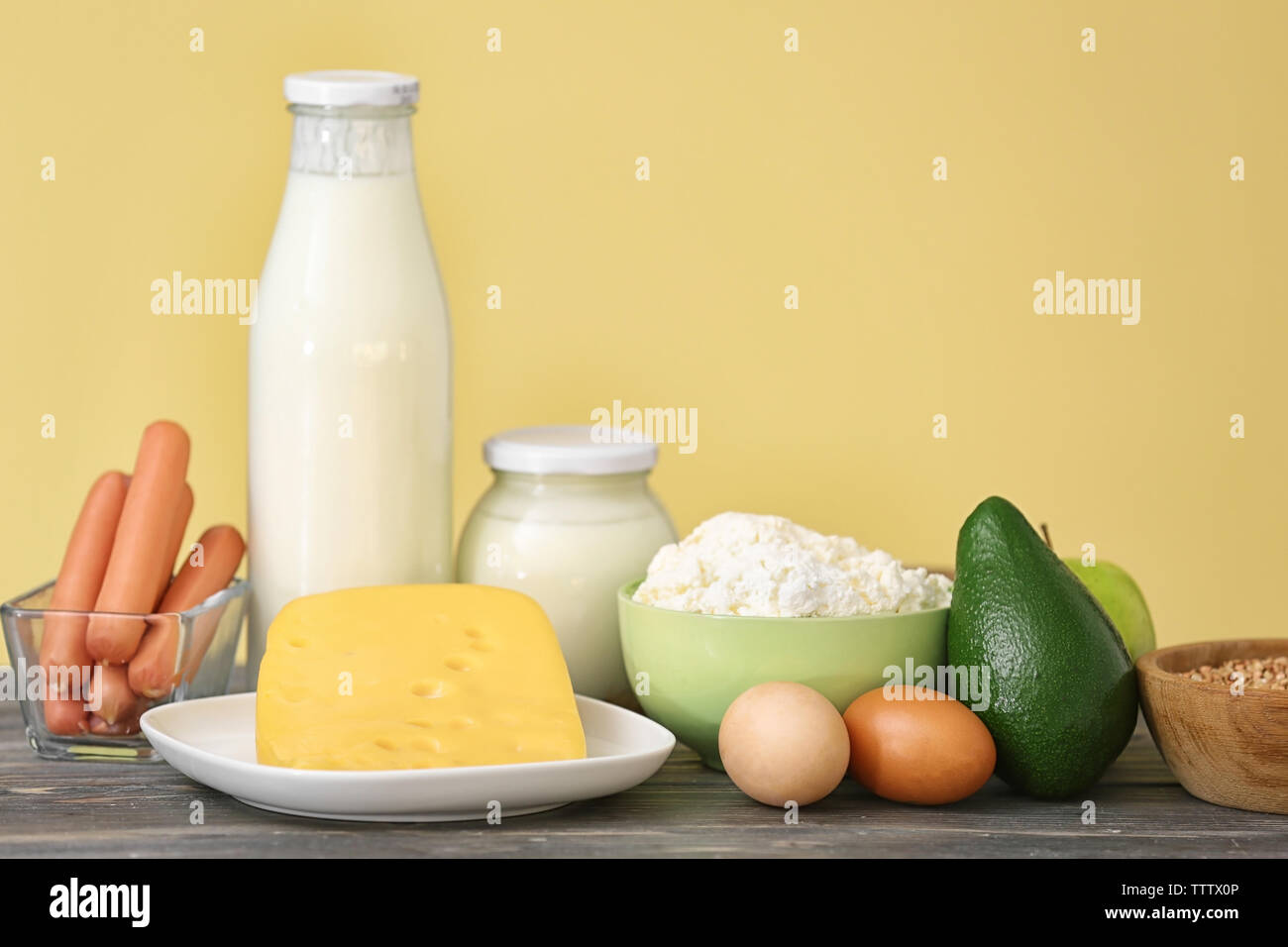 Different products on table. Health care concept Stock Photo - Alamy