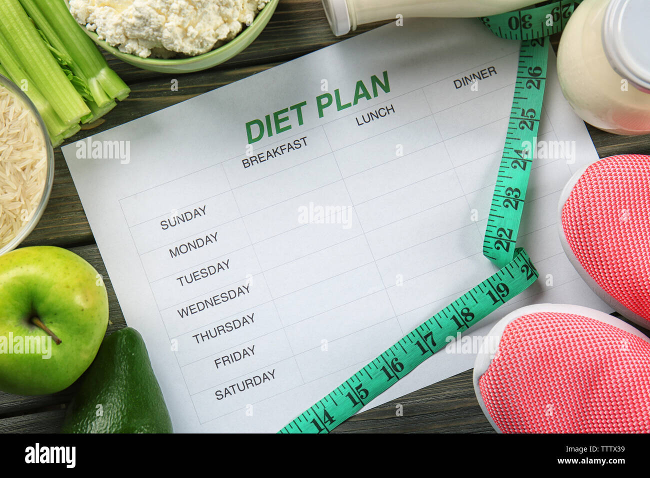Healthy food. Diet plan concept Stock Photo - Alamy