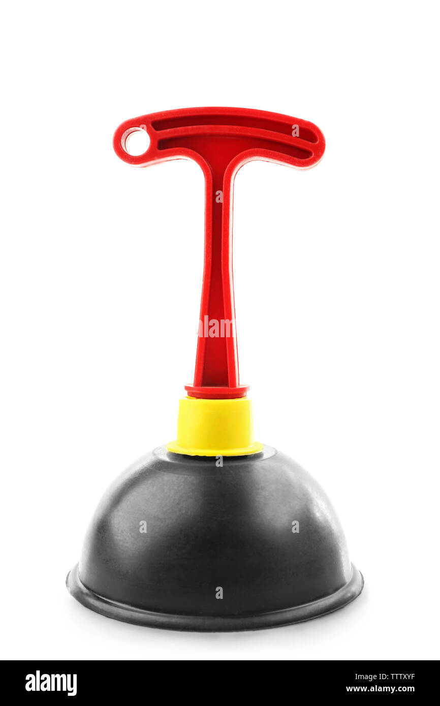 Plunger, isolated on white Stock Photo - Alamy