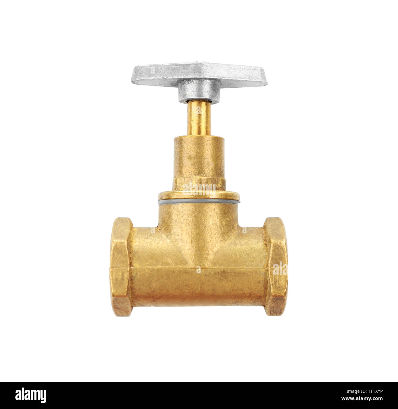 Plumbing valve, isolated on white Stock Photo - Alamy