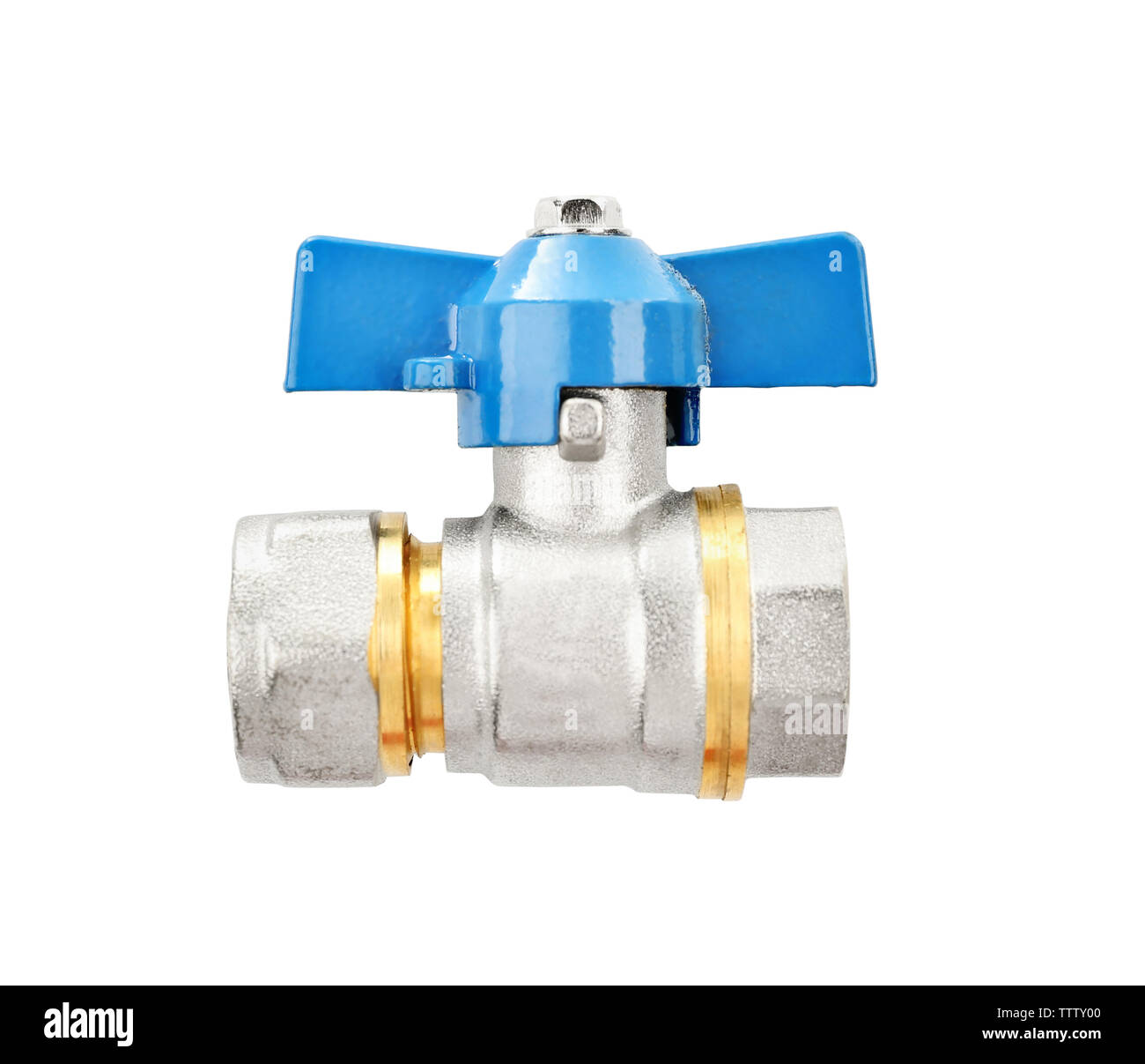 Plumbing valve, isolated on white Stock Photo - Alamy