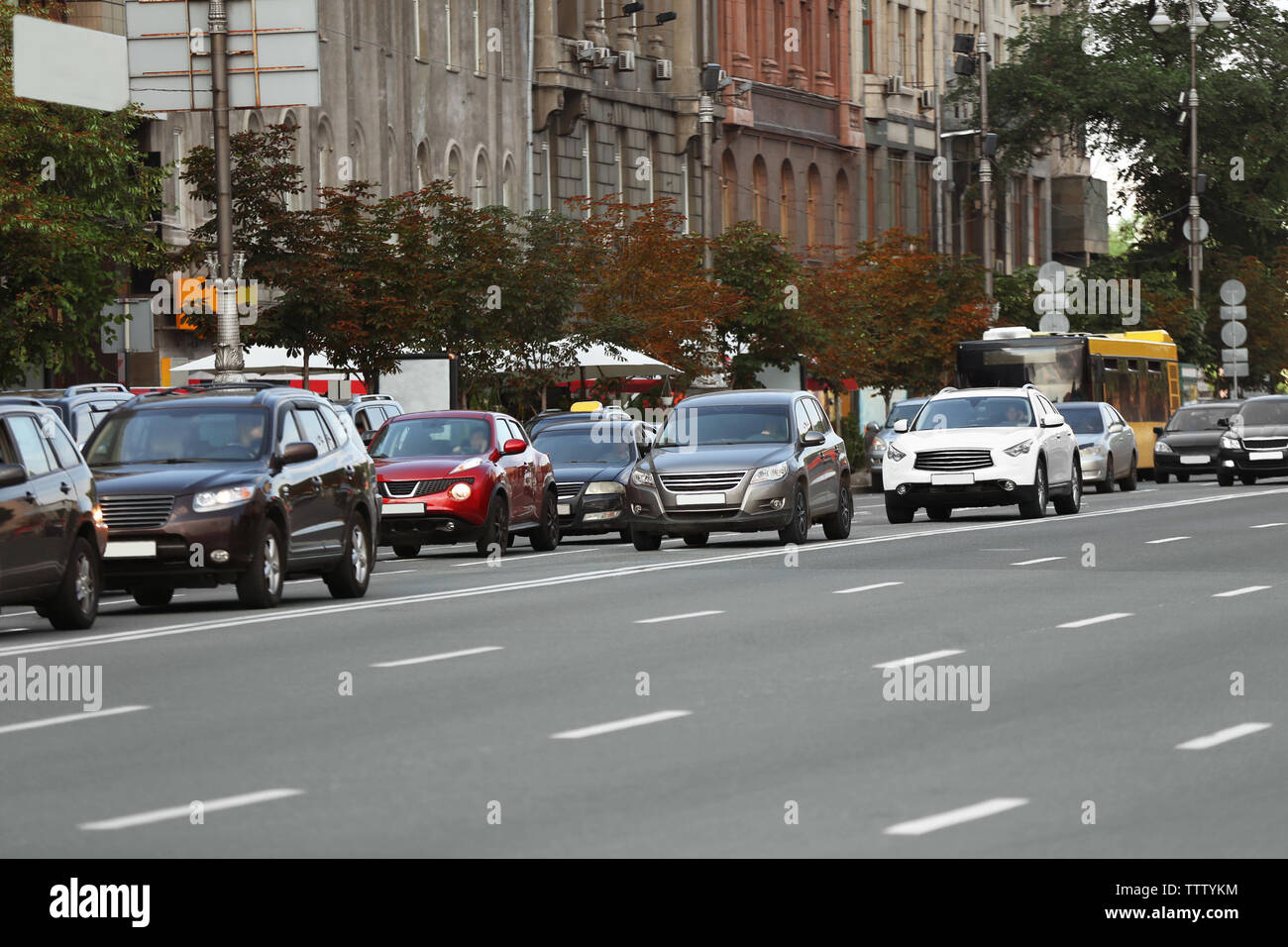 Cars stuck in traffic jam Stock Photo - Alamy