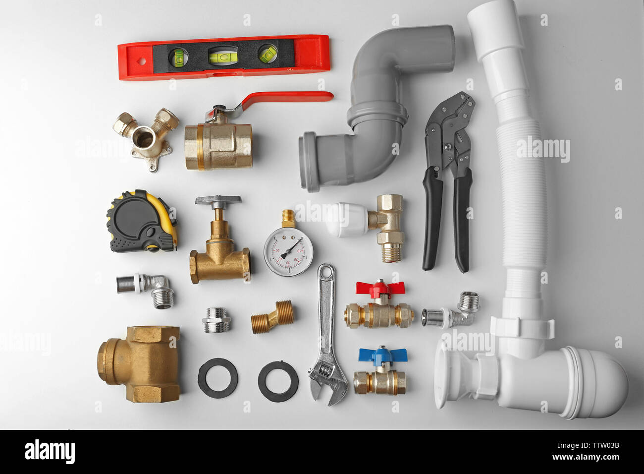 Plumber tools hi-res stock photography and images - Alamy