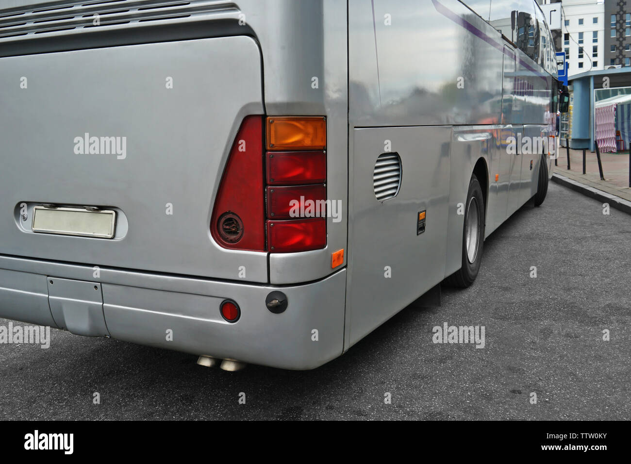 New tourist bus, closeup Stock Photo - Alamy