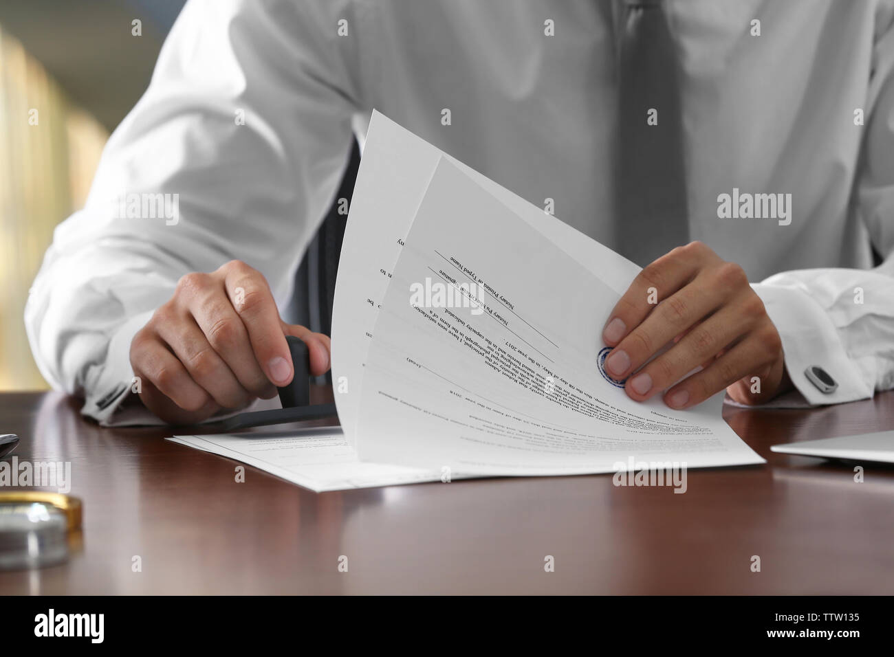 Stamping documents hi-res stock photography and images - Alamy