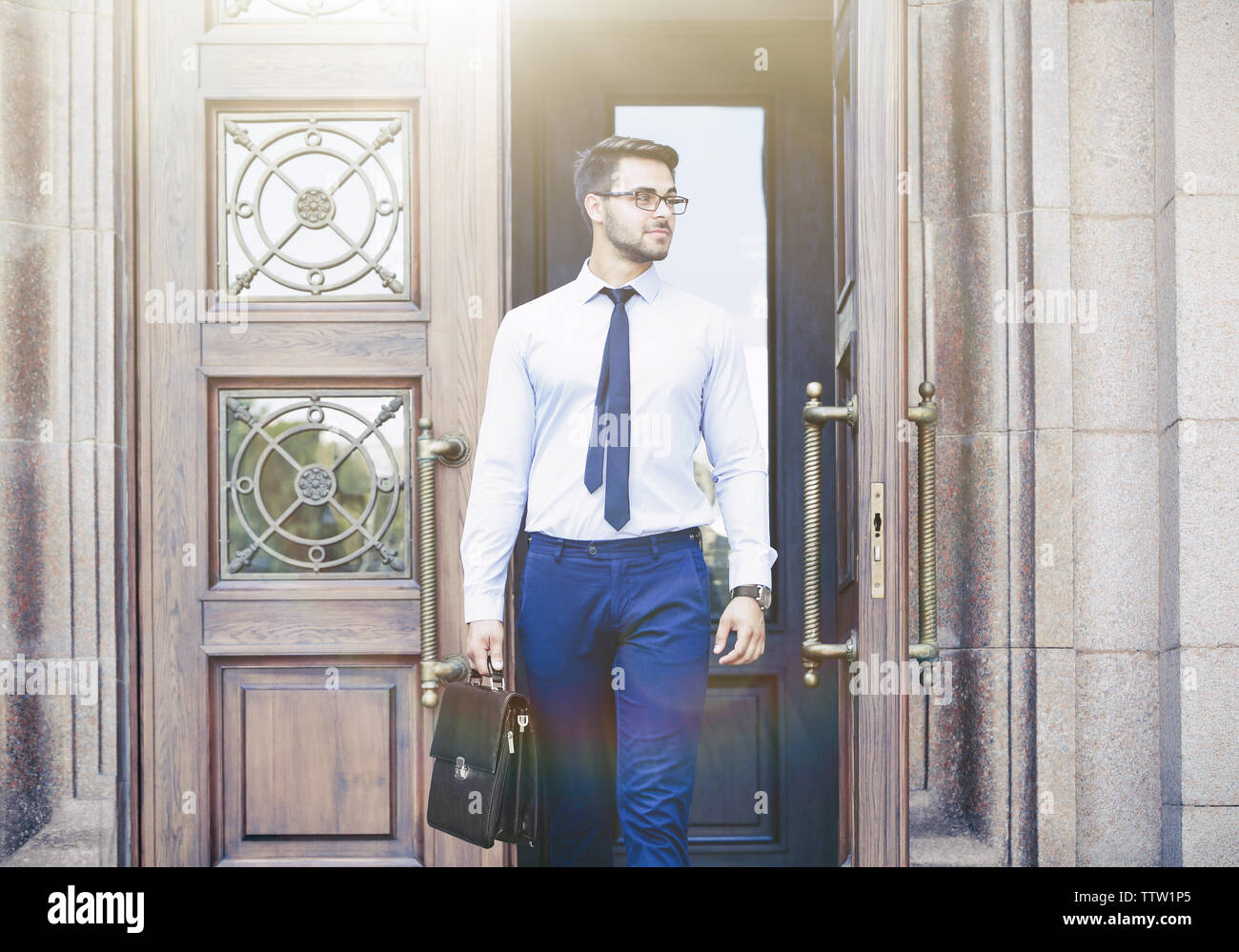 Man joy of leaving work hi-res stock photography and images - Alamy