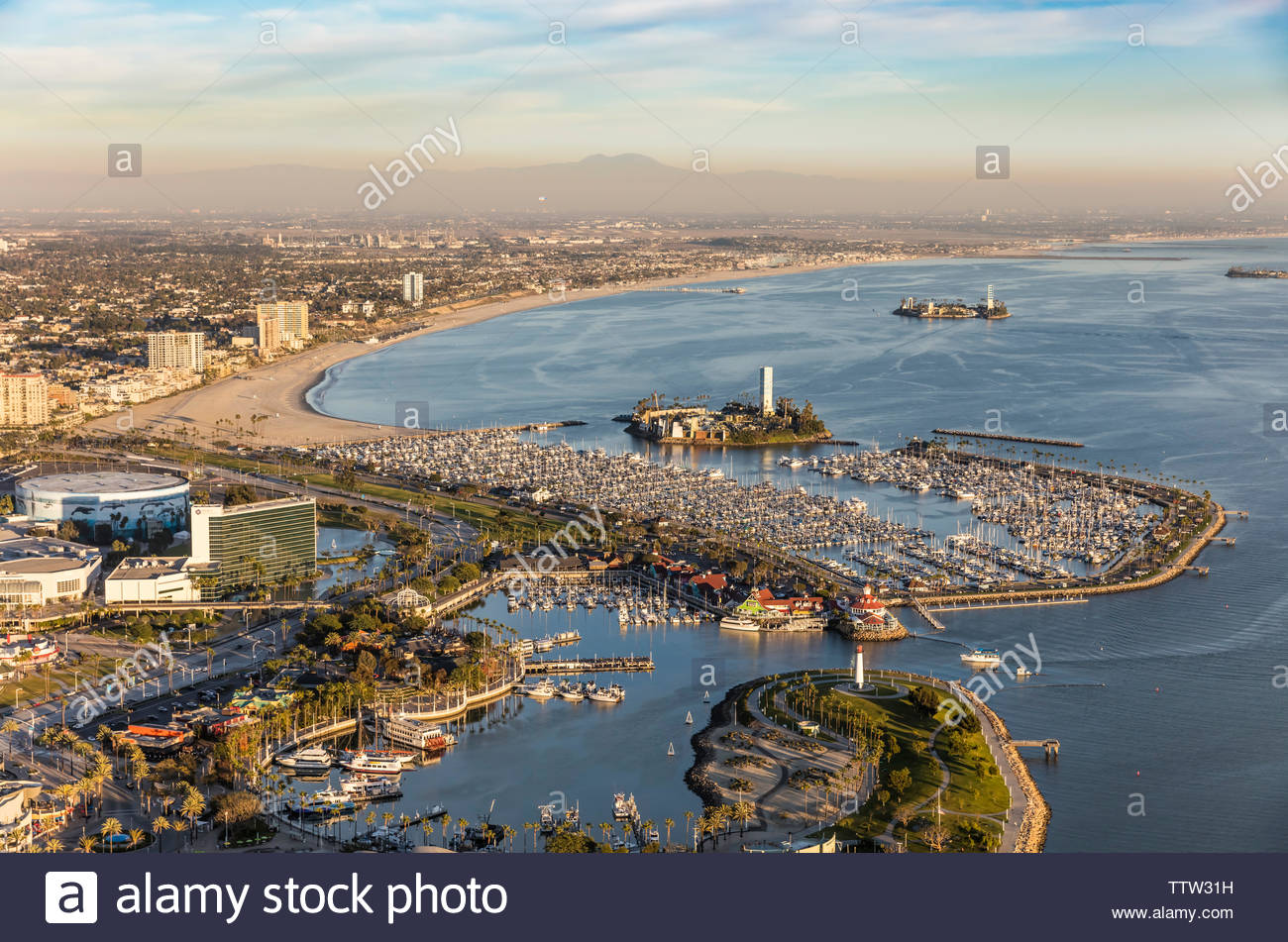 Aerial Of Long Beach Stock Photos & Aerial Of Long Beach Stock Images ...