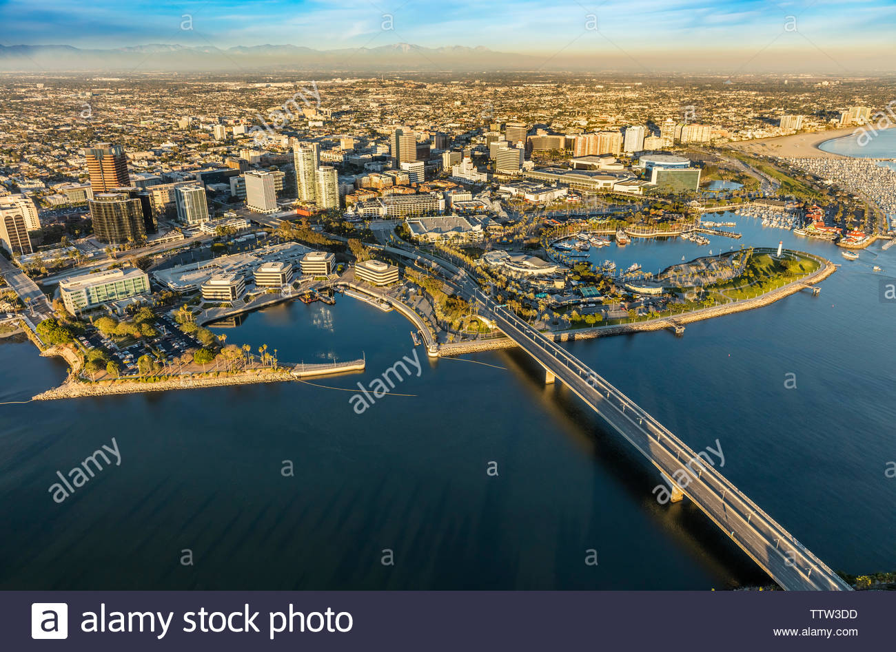 Long Beach California Aerial Stock Photos & Long Beach California ...